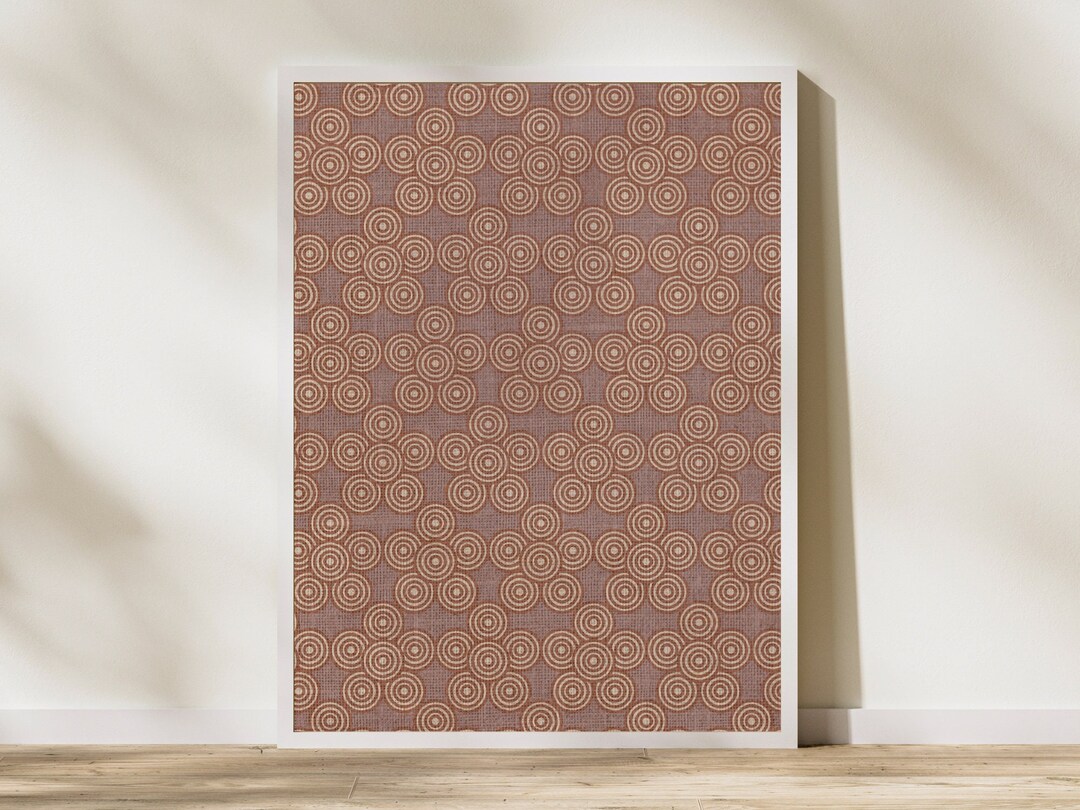 Textile Vintage Wall Art | Retro Pattern Art | 70s Textile Print - Etsy