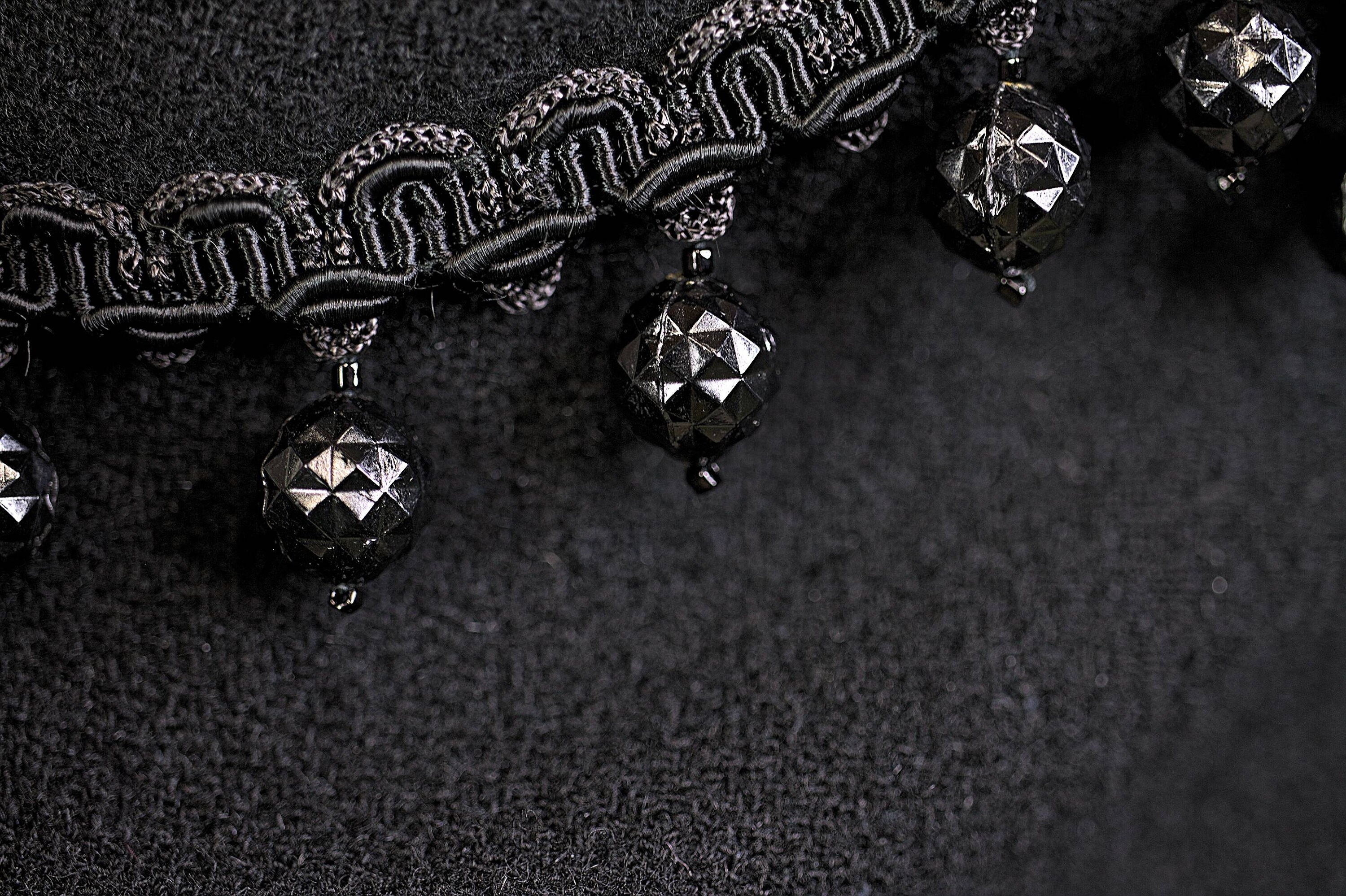 Vintage 60s Black Wool Dress - Beaded Fringe Trim, Ben Barrack - Etsy