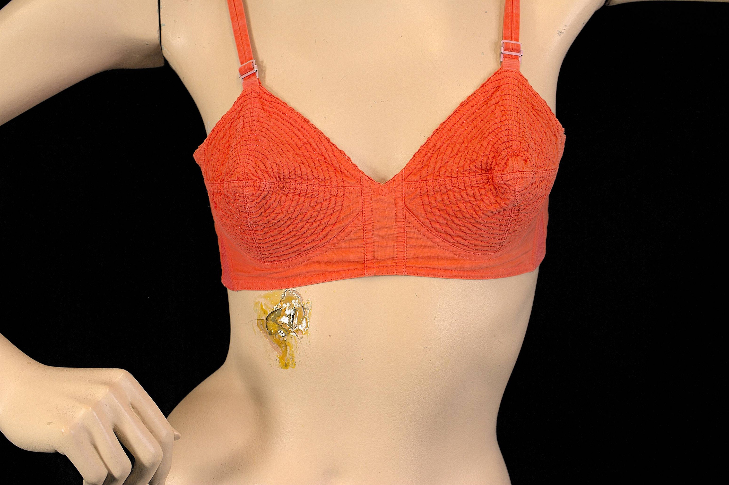 Vintage Bullet Bra Coral Bullet Bra Brassiere 1950s Bullet Bra