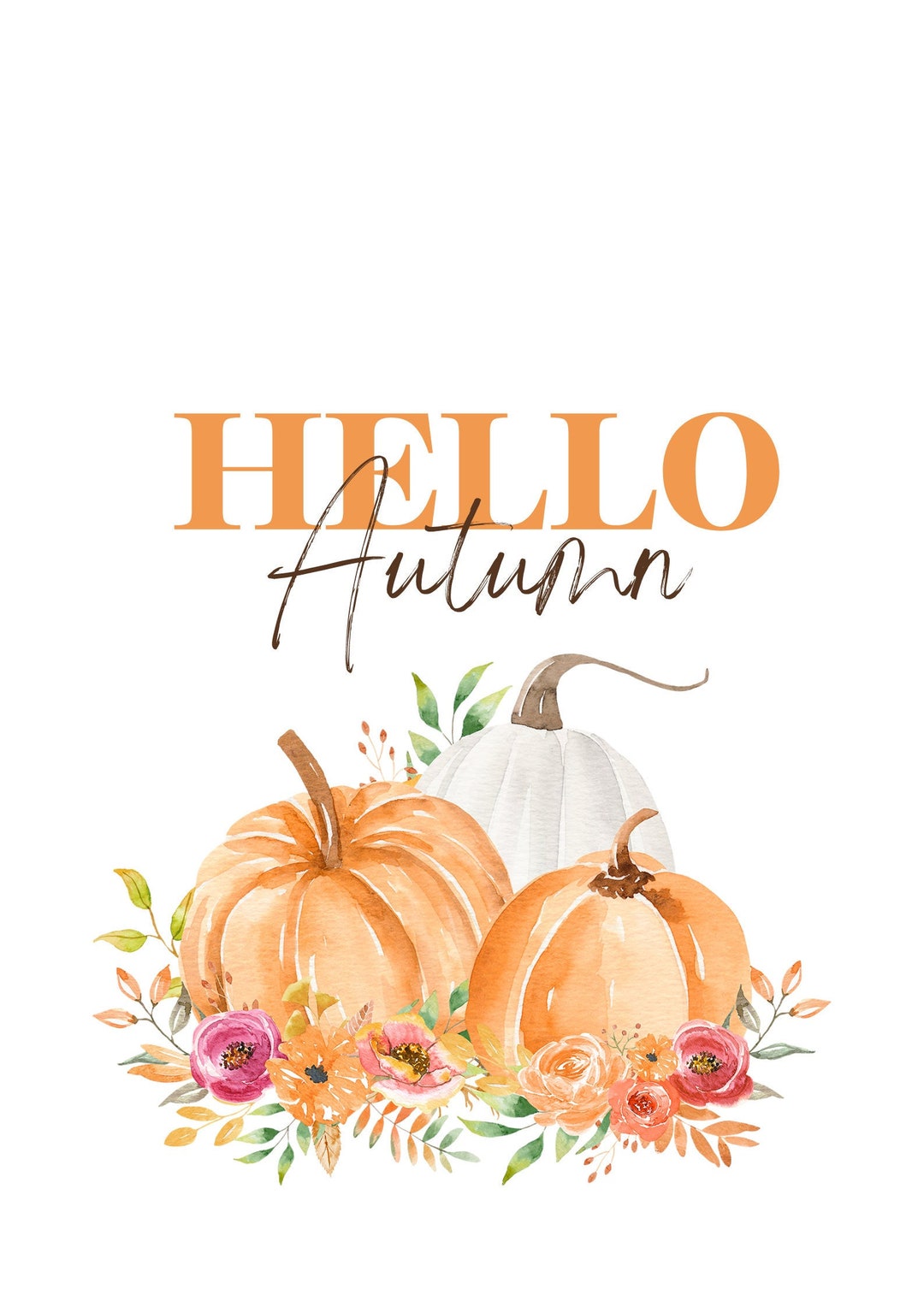 Hello Autumn Printable - Etsy