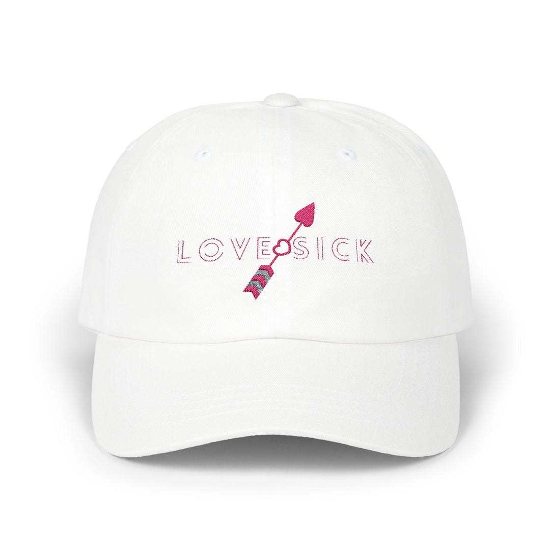 Love Sick Baseball Cap for Valentine Day, Heart Embroidered Hat ...