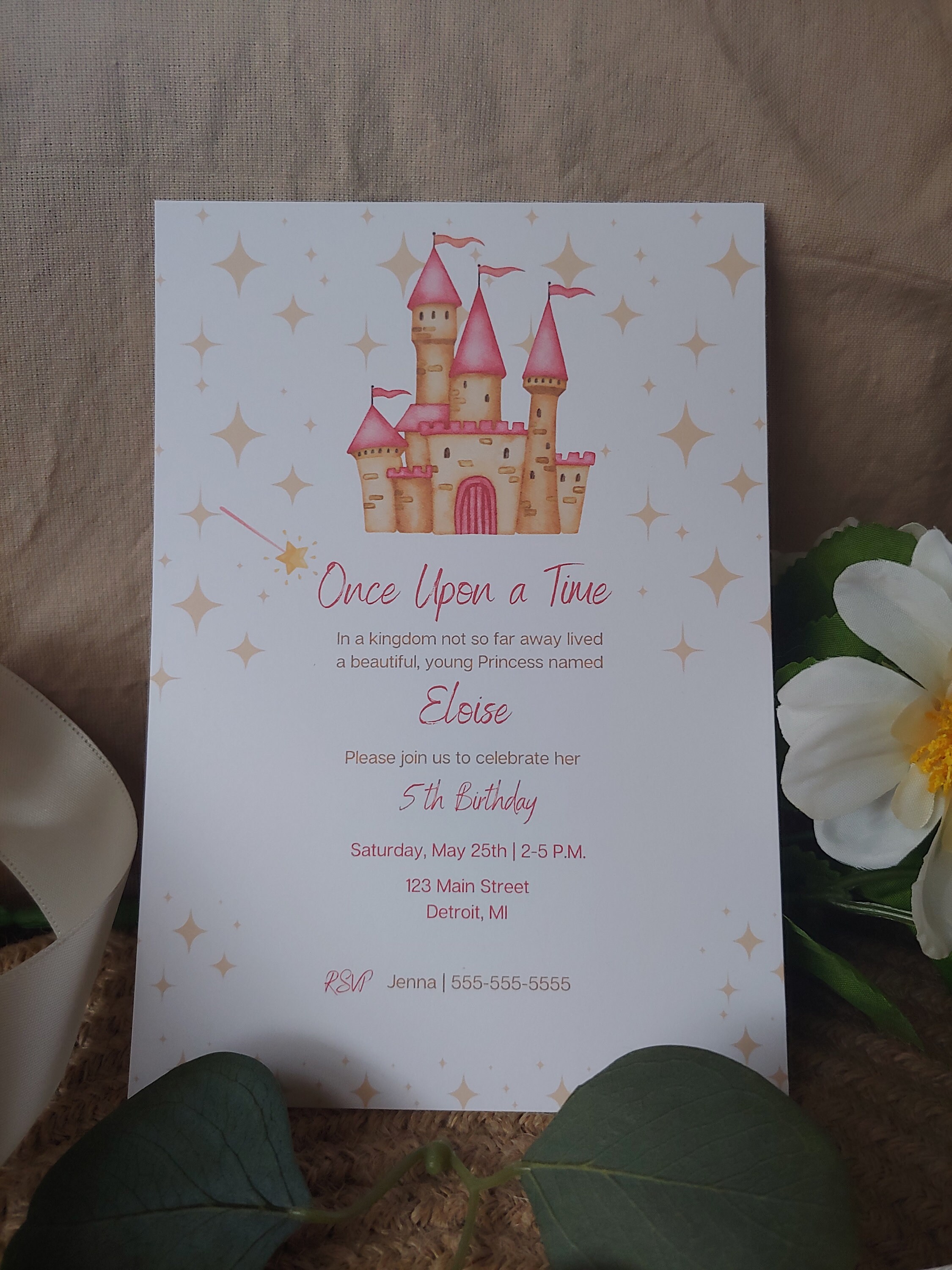 Princess Themed Birthday Party Invitation. Editable and Printable ...