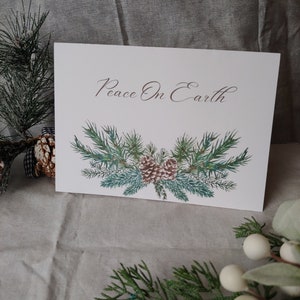 Peace on Earth Christmas Card | Instant Download | Printable | - Etsy