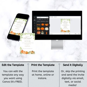 Fall Festival Invitation Template, Editable and Printable. - Etsy