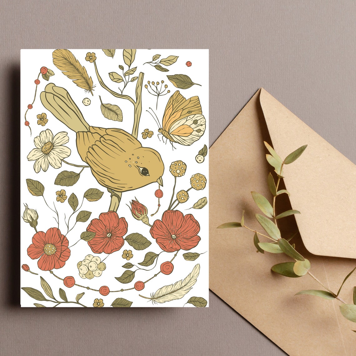 Printable Vintage Bird Notecards | Instant Download | - Etsy