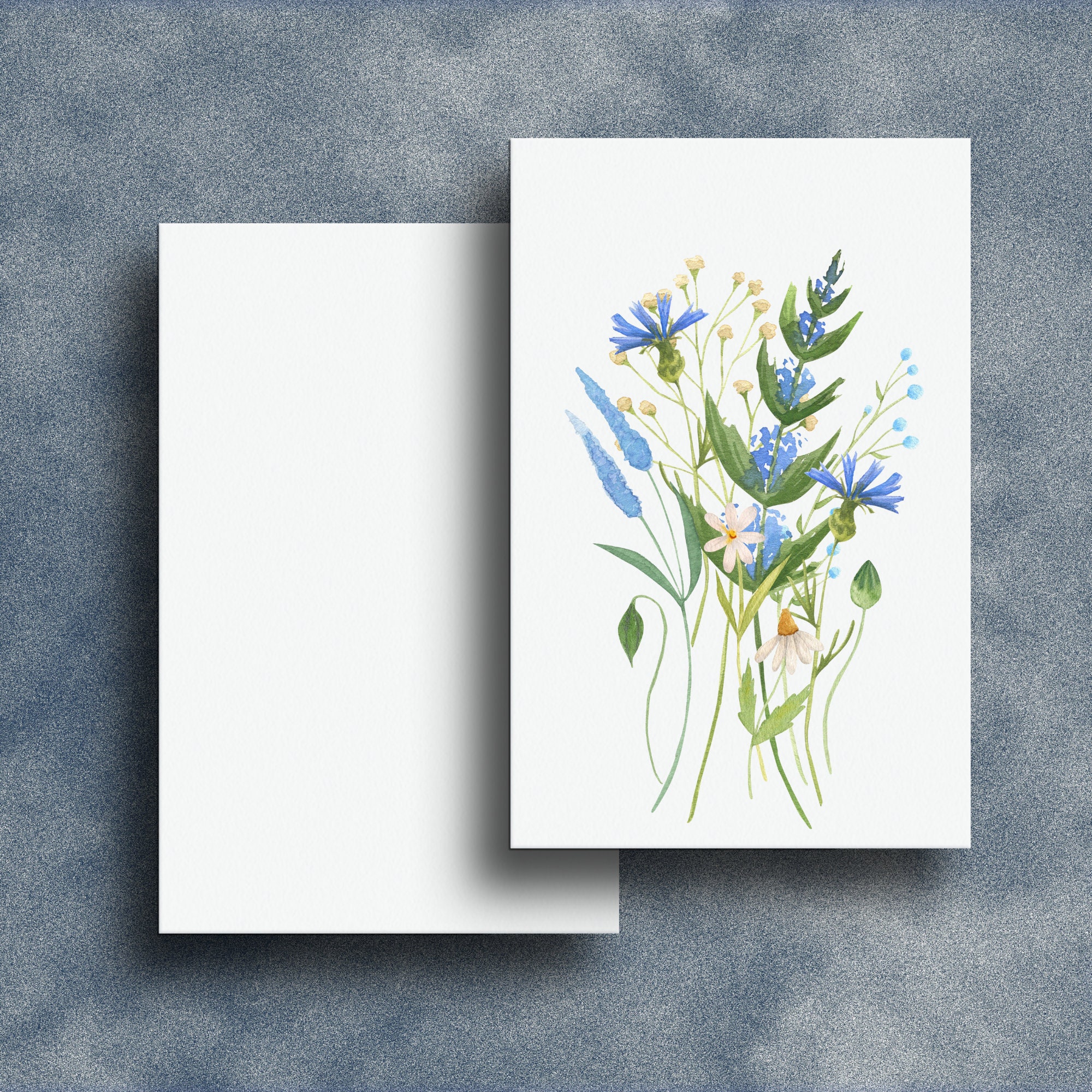 Wildflower Blank Greeting Card Bundle | Instant Download | Printable ...