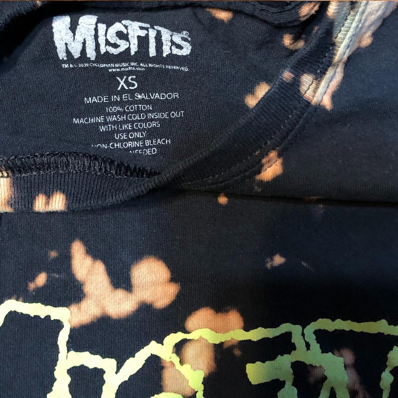 Custom - Misfits Horror Fiend Punk Rock Danzig Reverse-dye Tie-dye T ...