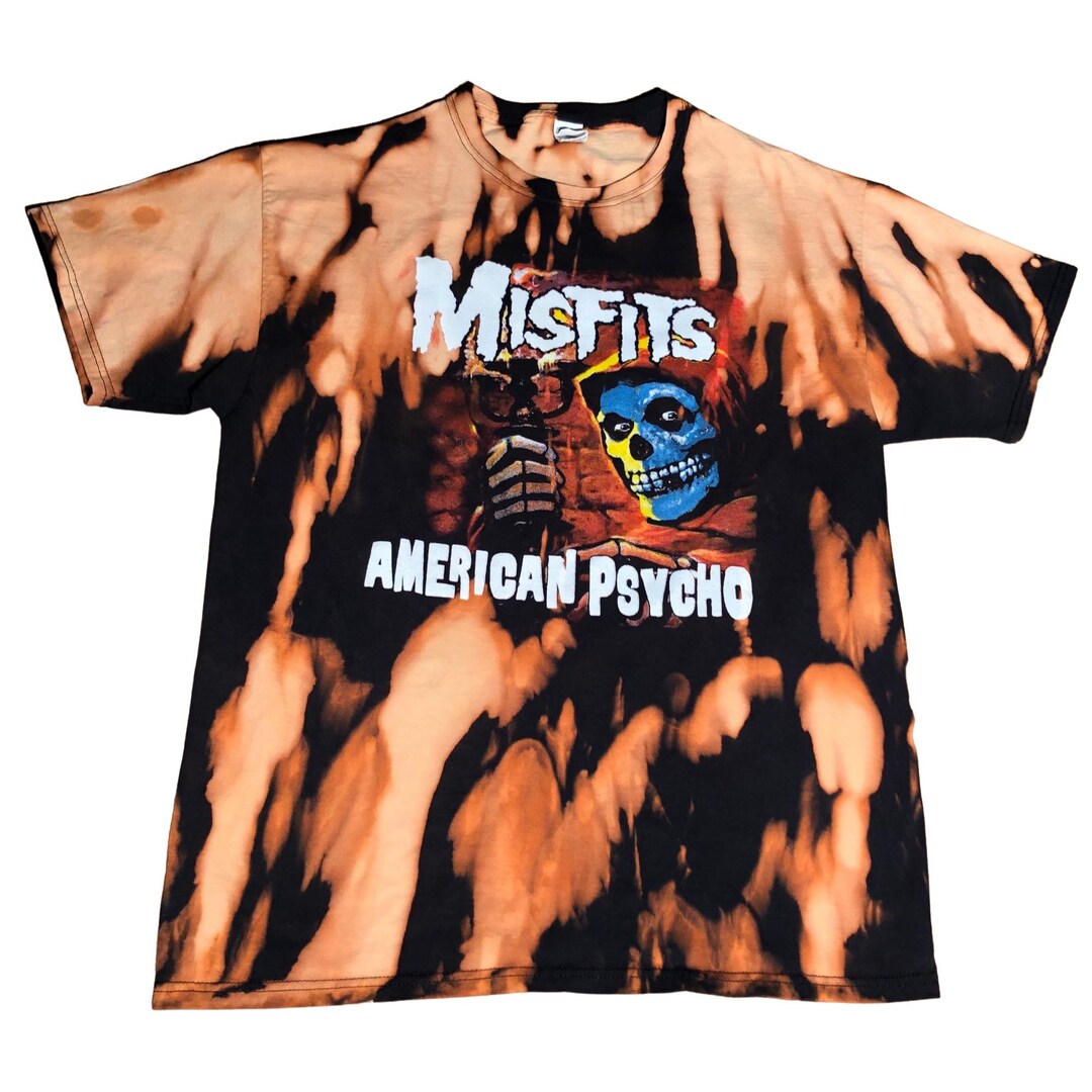 Custom - MISFITS American Psycho Punk Rock Reverse-dye T-shirt - Adult ...