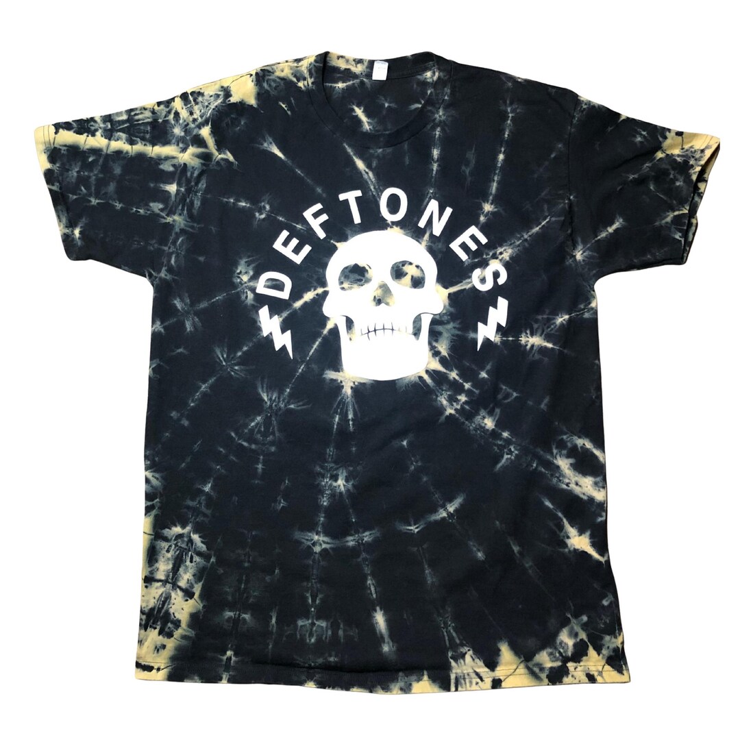 NEW Custom Deftones - Skull & Bolts - Reverse-dye T-shirt - Adult Size ...