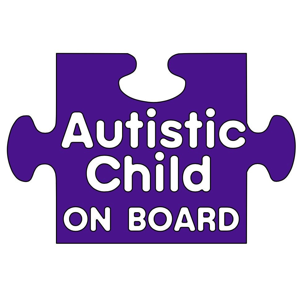Autistic Child on Board Decal - Etsy