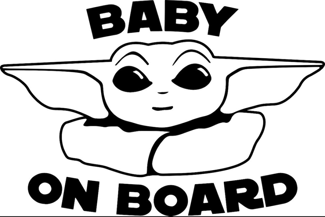 Baby Yoda on Board Decal - Etsy