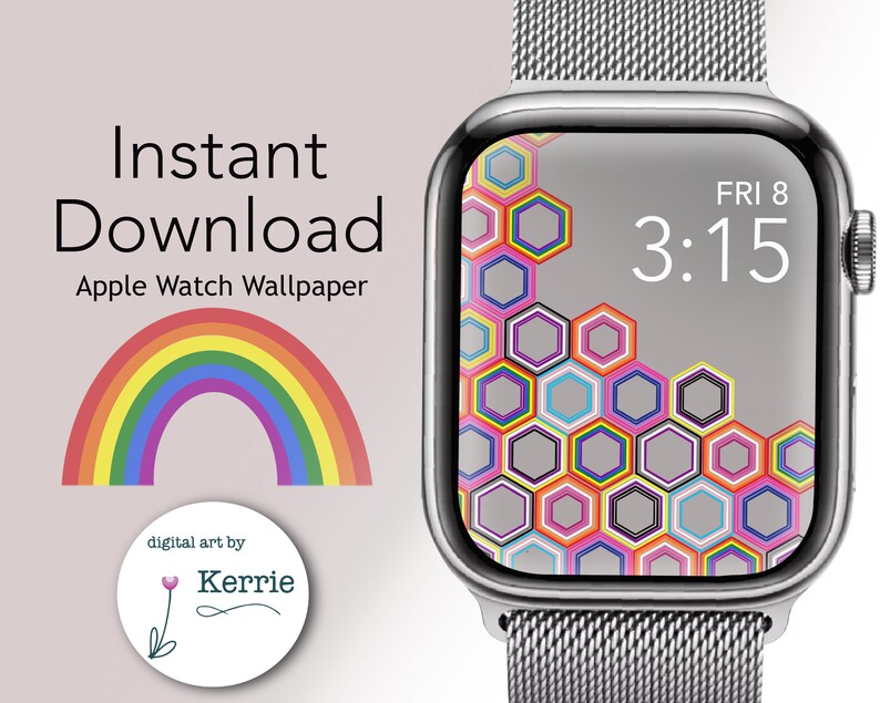 Honeycomb Pride Flags Watch Face, LGBT Apple Watch Face, Love is Love ...