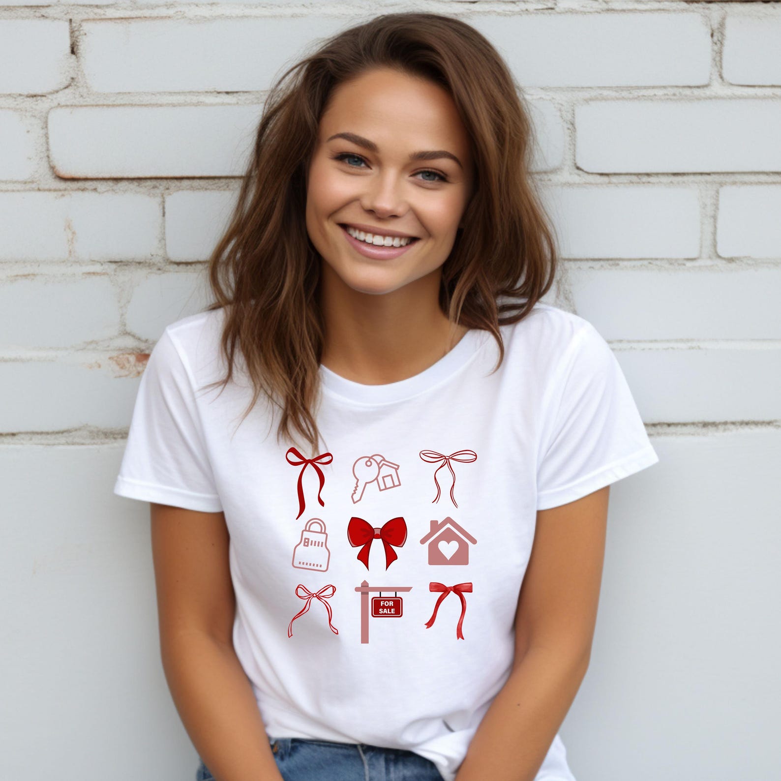 Realtor Heart Valentines Bow PNG: Real Estate Shirt Design (DIY) - Etsy