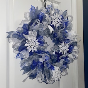 Winter Snowflake Wreath - Etsy