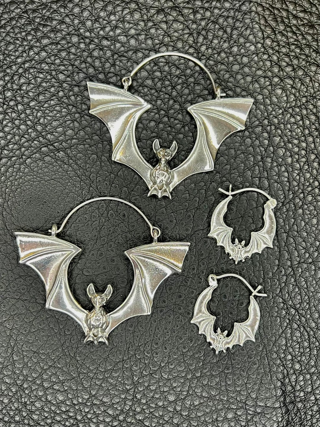 Bat Hoops - Etsy