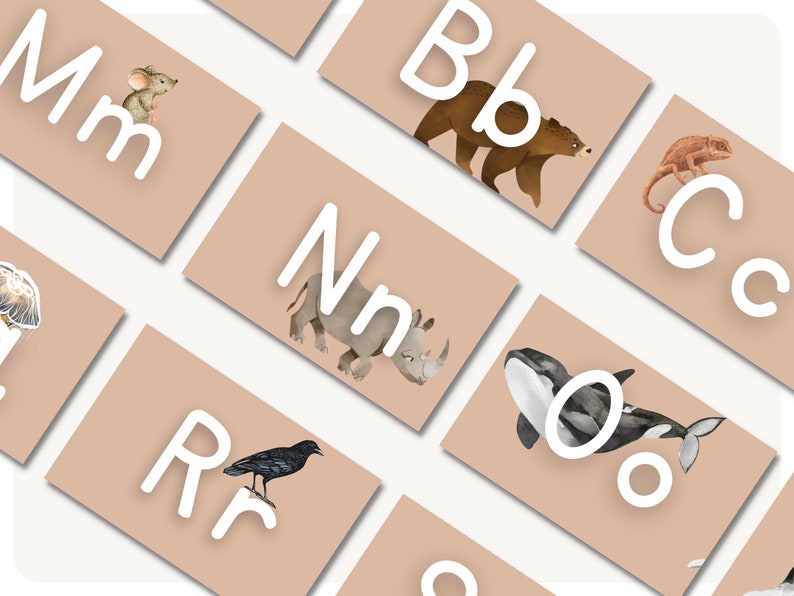 ABC Learning Cards Alphabet Learning Cards Elementary School Digital ...