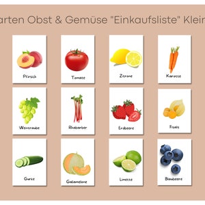 Karten Einkaufen Kleinkind Montessori Lernkarten 52 Obst - Etsy.de