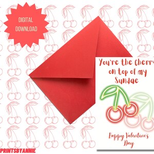 Printable You're the Cherry on Top of My Sundae Digital Greeting Card ...