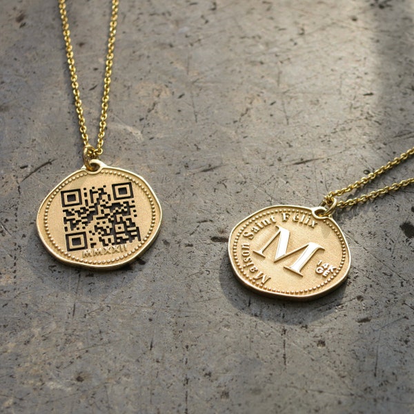 Gold Qr Code Jewelry - Etsy