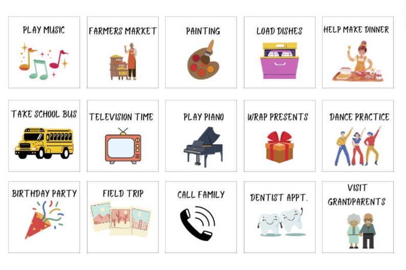 Daily Visual Routine Charts Schedule for Toddlers Kids - Etsy