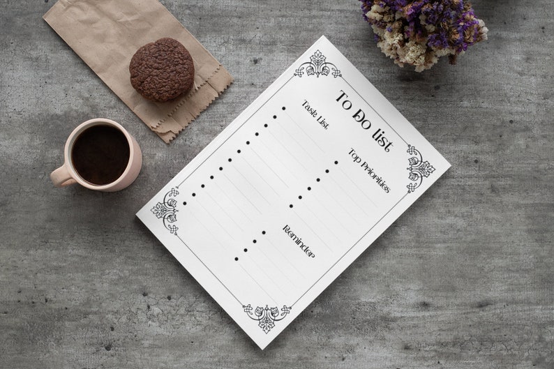 To Do List Printable, Instant Download, Daily Reminders, Task List ...