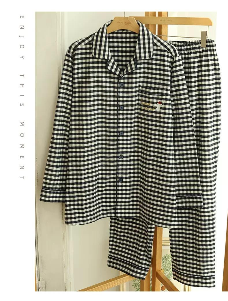 Matching Couples Plaid Pajama Set – Gift-ready Cozy Sleepwear for ...