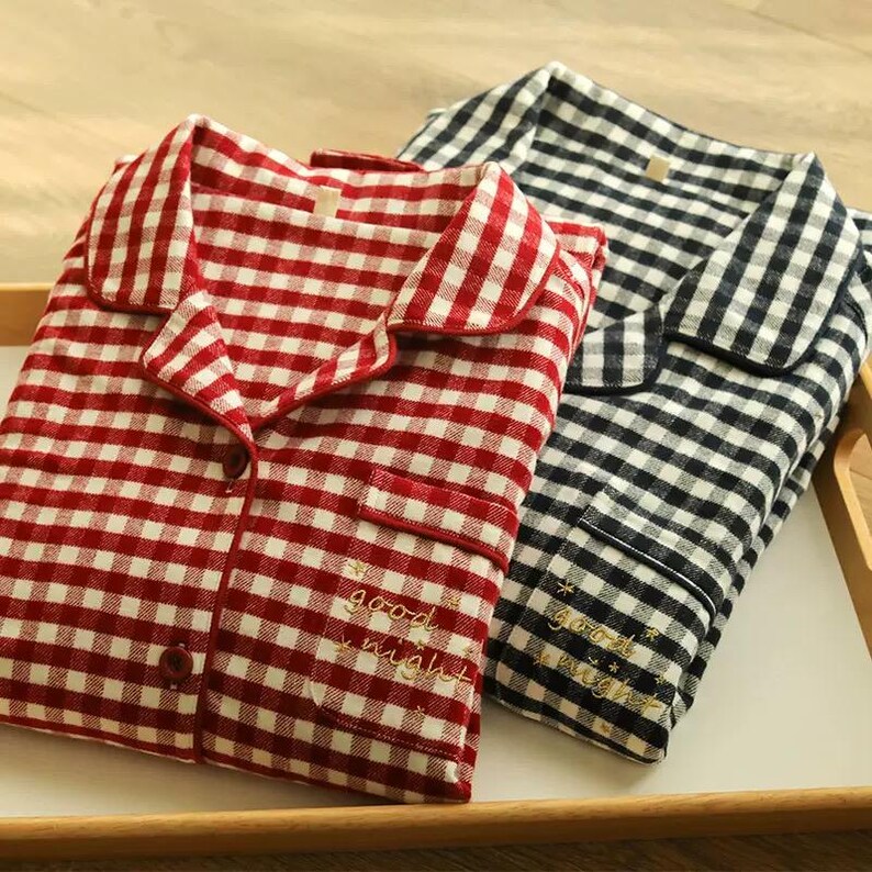 Matching Couples Plaid Pajama Set – Gift-ready Cozy Sleepwear for ...