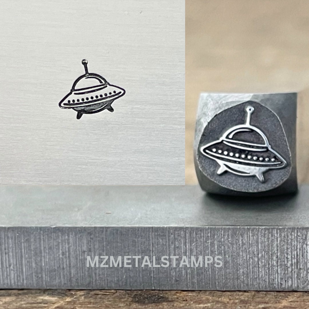 UFO Metal Stamp Spaceship Steel Stamp Alien Design Stamp - Etsy