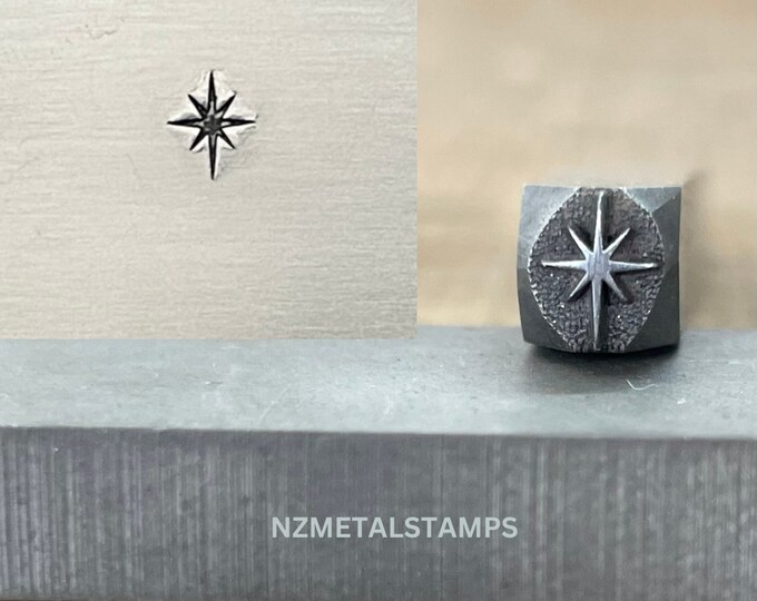 8 Point Star Metal Stamp, Twinkle Star Steel Stamp, Sparkle Design ...