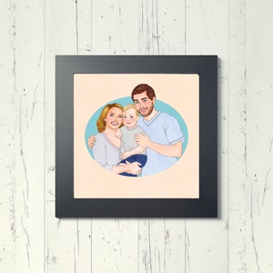 Custom Family Digital Portraits From Photos, Unique Family Artwork ...