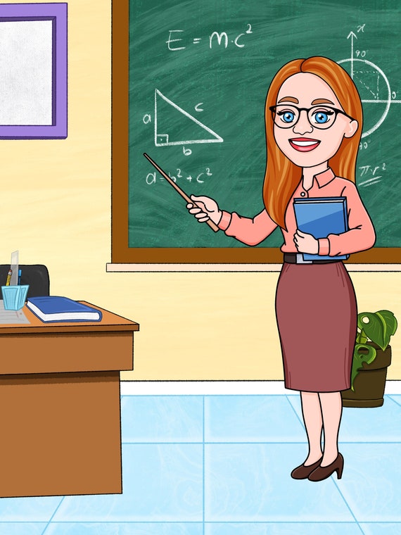 Caricatura De Profesor Cartoon Of A Professor Teaching Class Royalty