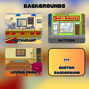 BIG SALE! Custom Bob's Burgers Cartoon Portrait, Personalized Digital ...