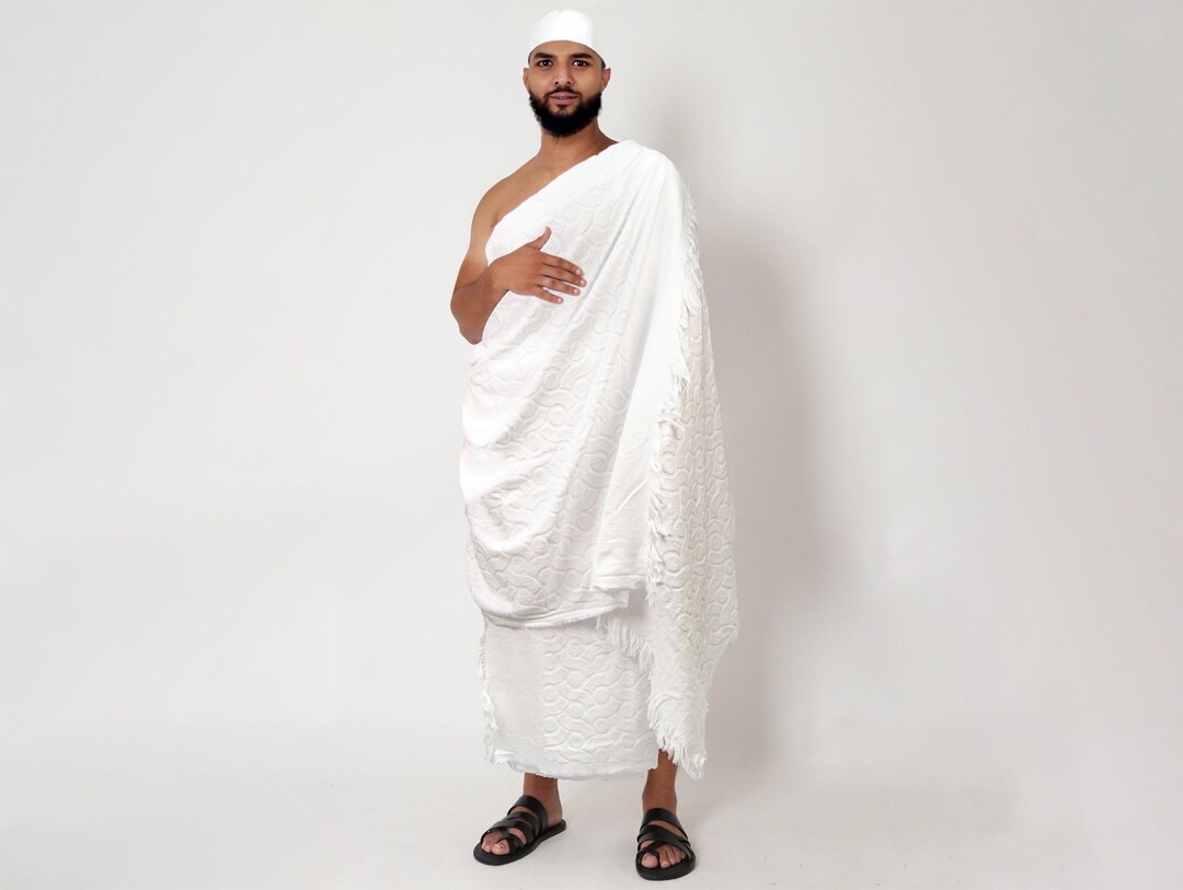 Ihram Towel Set for Hajj - Umrah + Belt,100% Cotton Breathable,2 Piece ...