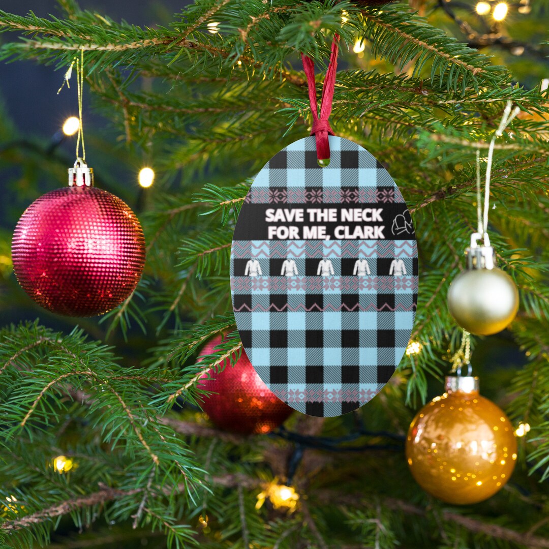 Save the Neck for Me Clark Ugly-christmas-sweater-themed Wooden ...