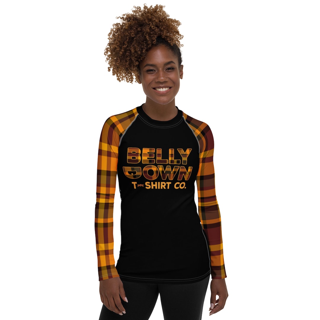 Cute Fall Plaid Pattern - Jiu Jitsu Rash Guard - Women's - Buttery Soft ...