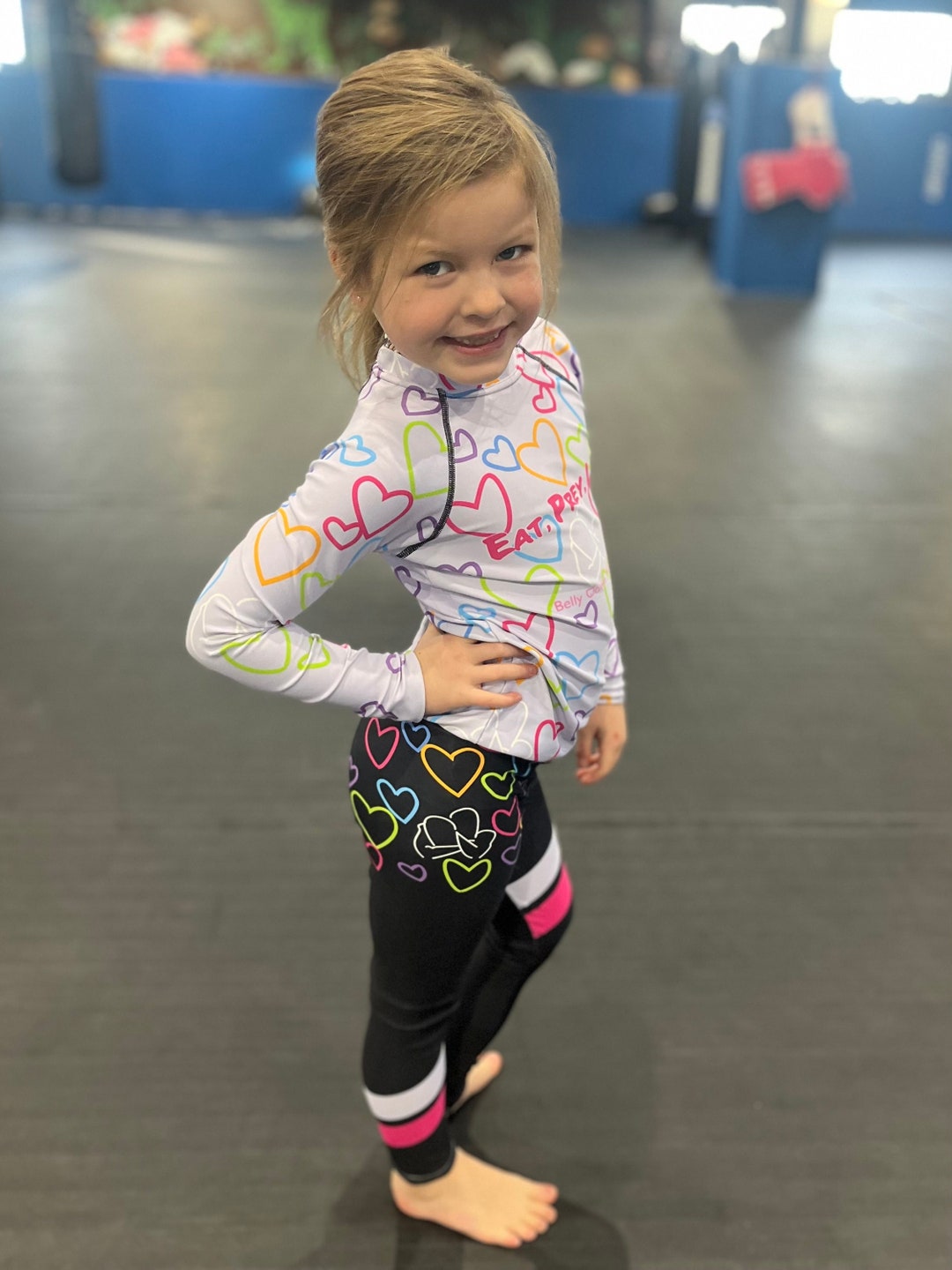 Eat Prey Love Jiu Jitsu Leggings - 2T-7 - Valentines Day - Soft - Etsy