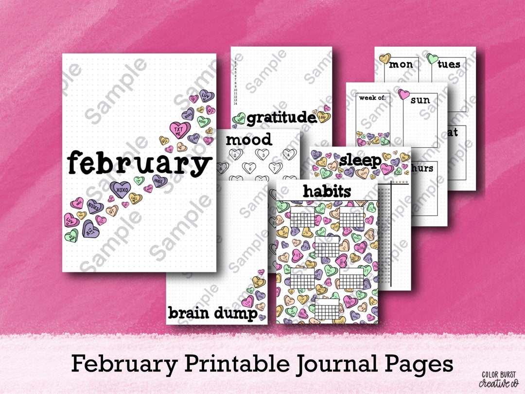 February Printable Journal Pages - A5 Dot Grid PDF - Brain Dump ...