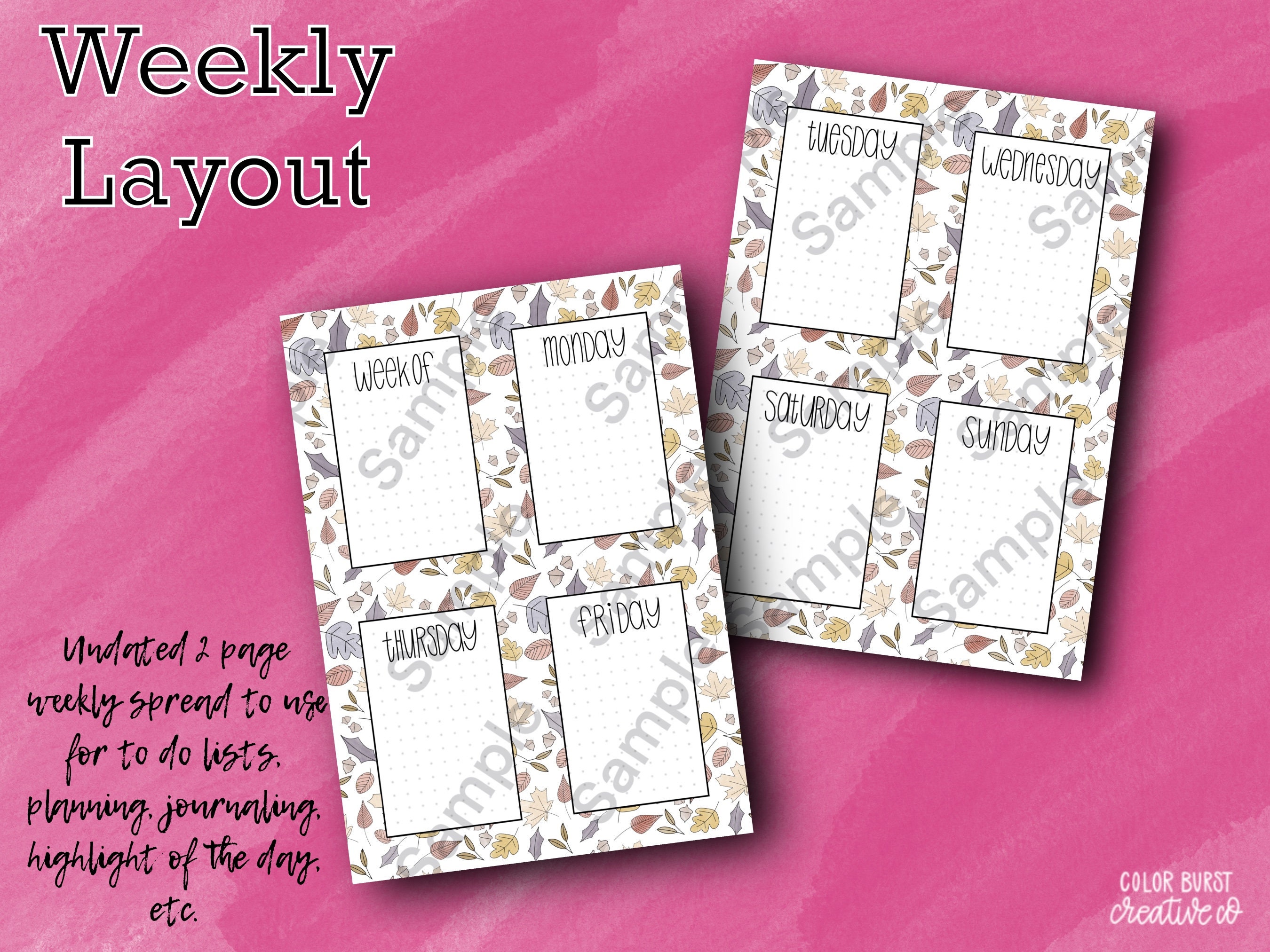 November Fall Leaves Journal Pages – Gratitude, Mood Tracker (PDF ...