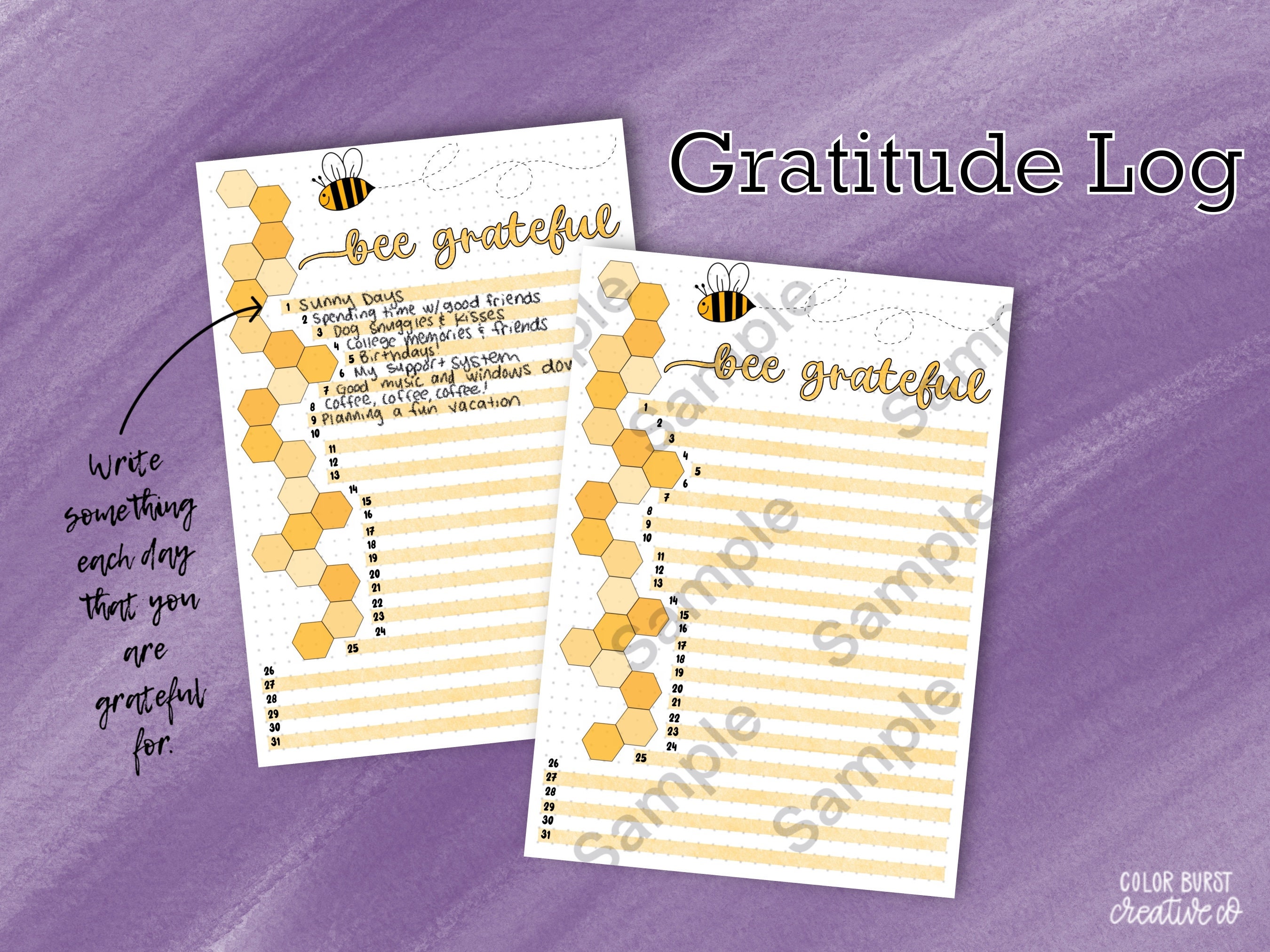 May Printable Journal Pages - Bee Theme - PDF Download - Gratitude ...