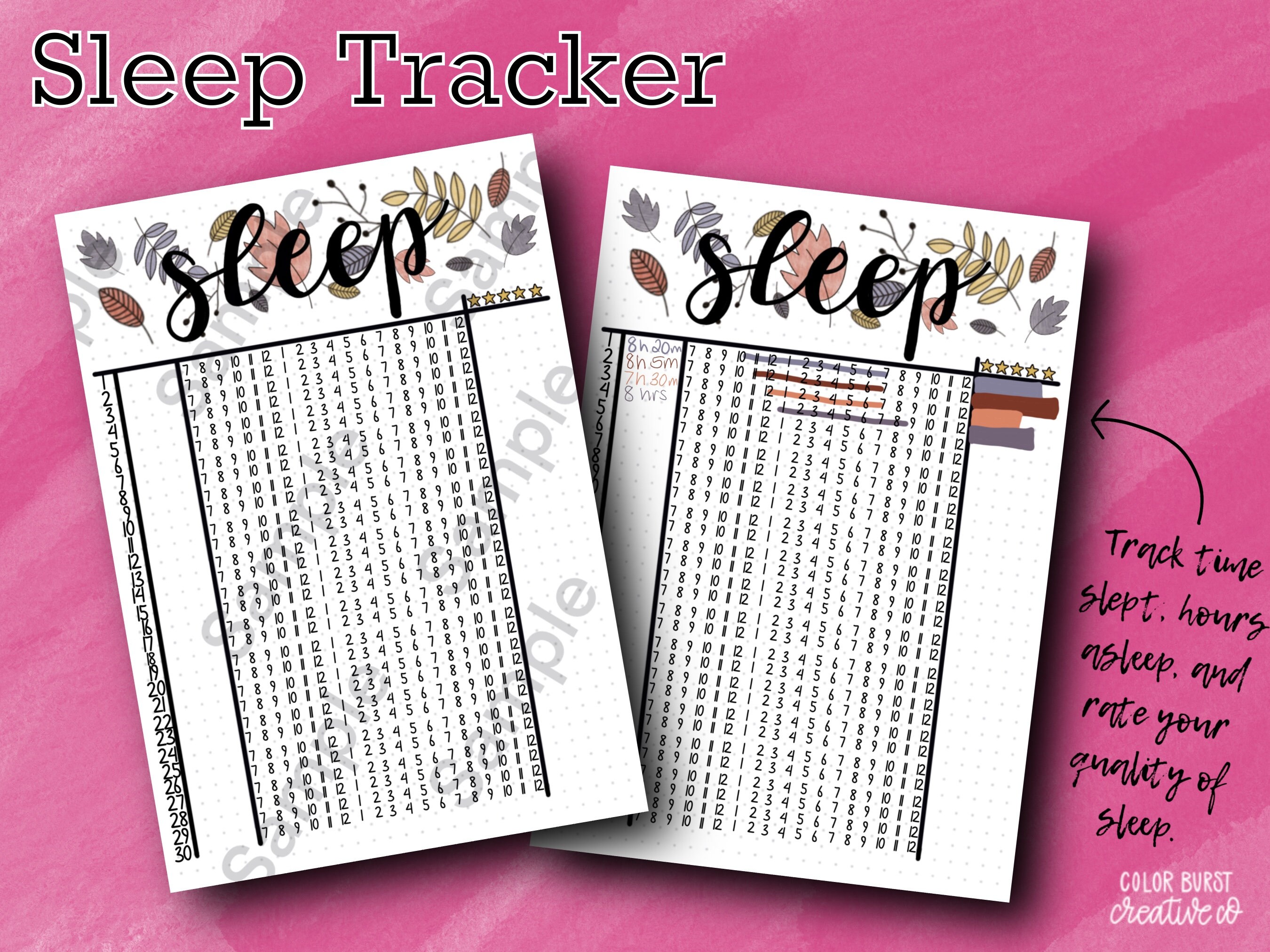 November Fall Leaves Printable Journal Pages Gratitude, Thankful, Mood ...