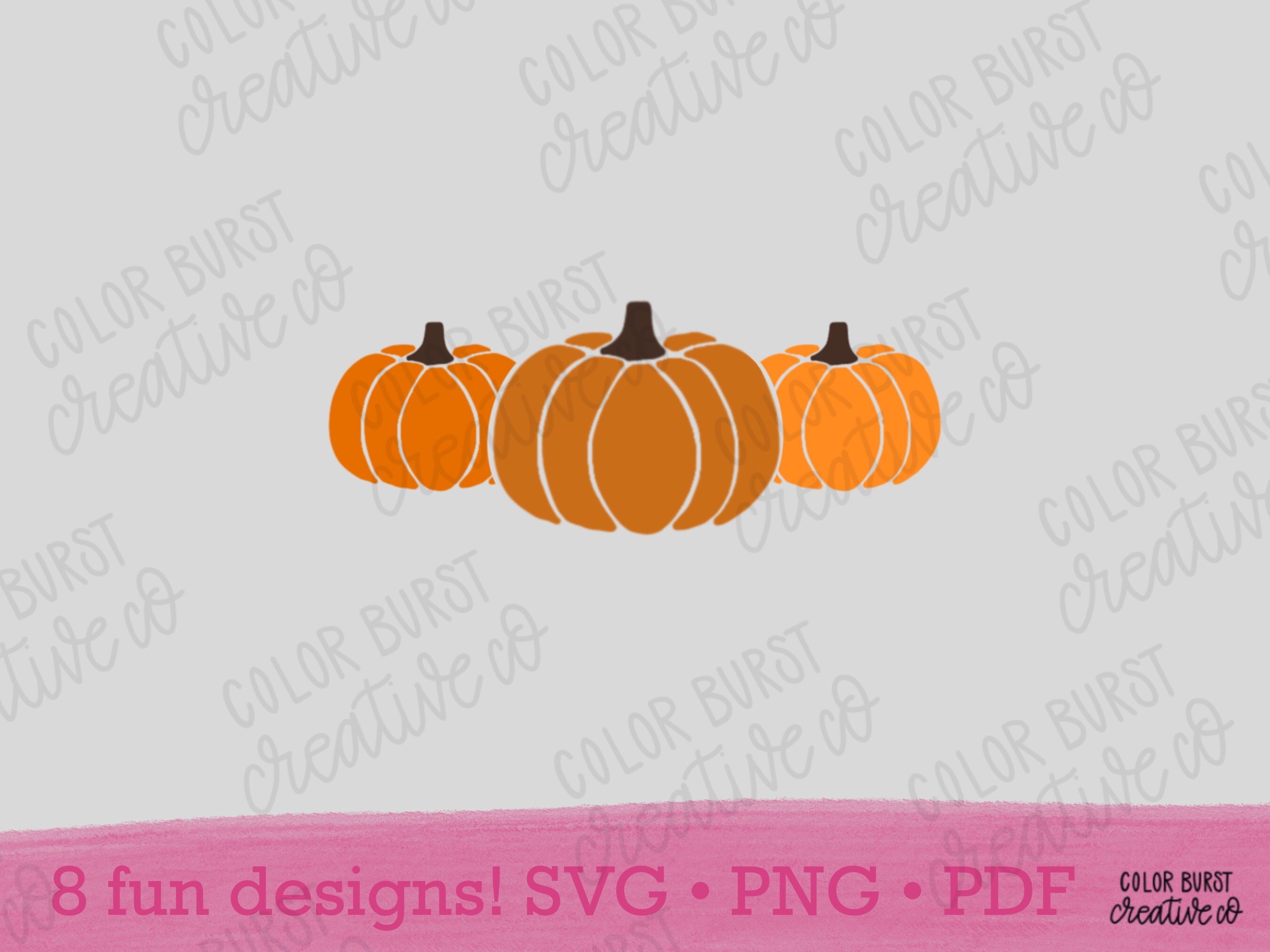 Pumpkin SVG Bundle 8 Cute Designs Happy Pumpkin Season - Etsy