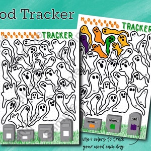 October Printable Journal Pages Halloween Theme Gratitude Log, Mood ...