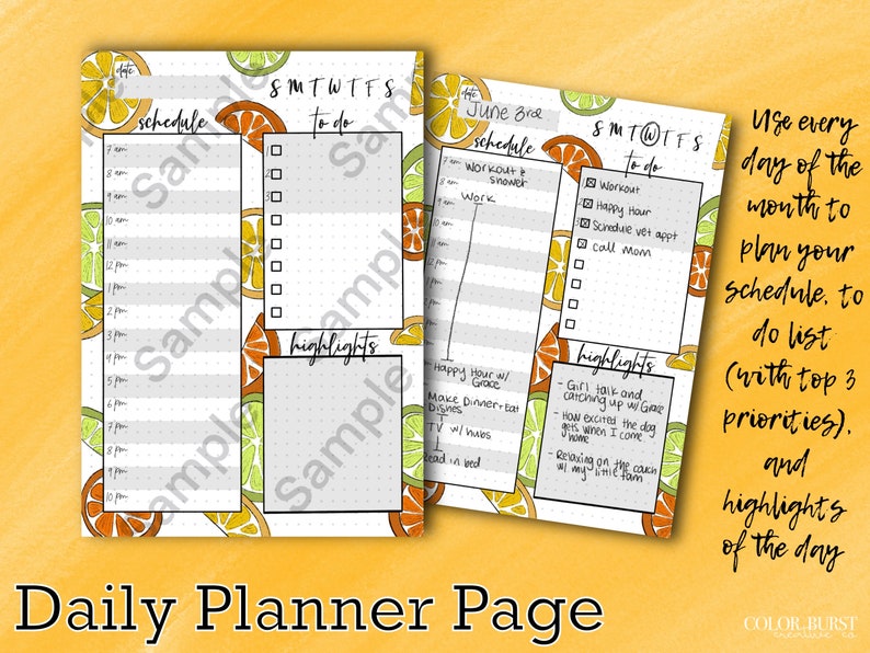 June Citrus Journal Printable Pages - A5 Dot Grid Planner (PDF) - Etsy