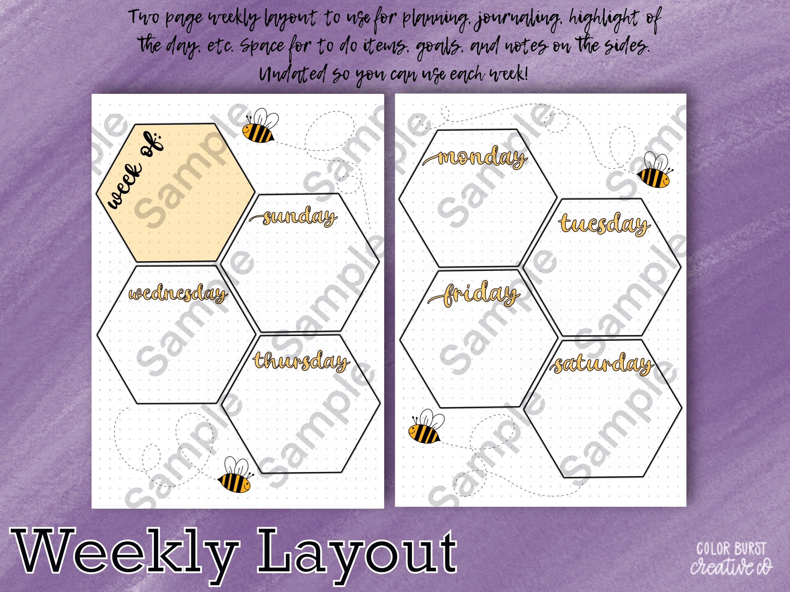 May Printable Journal Pages Bee Theme PDF Download Gratitude, Mood ...