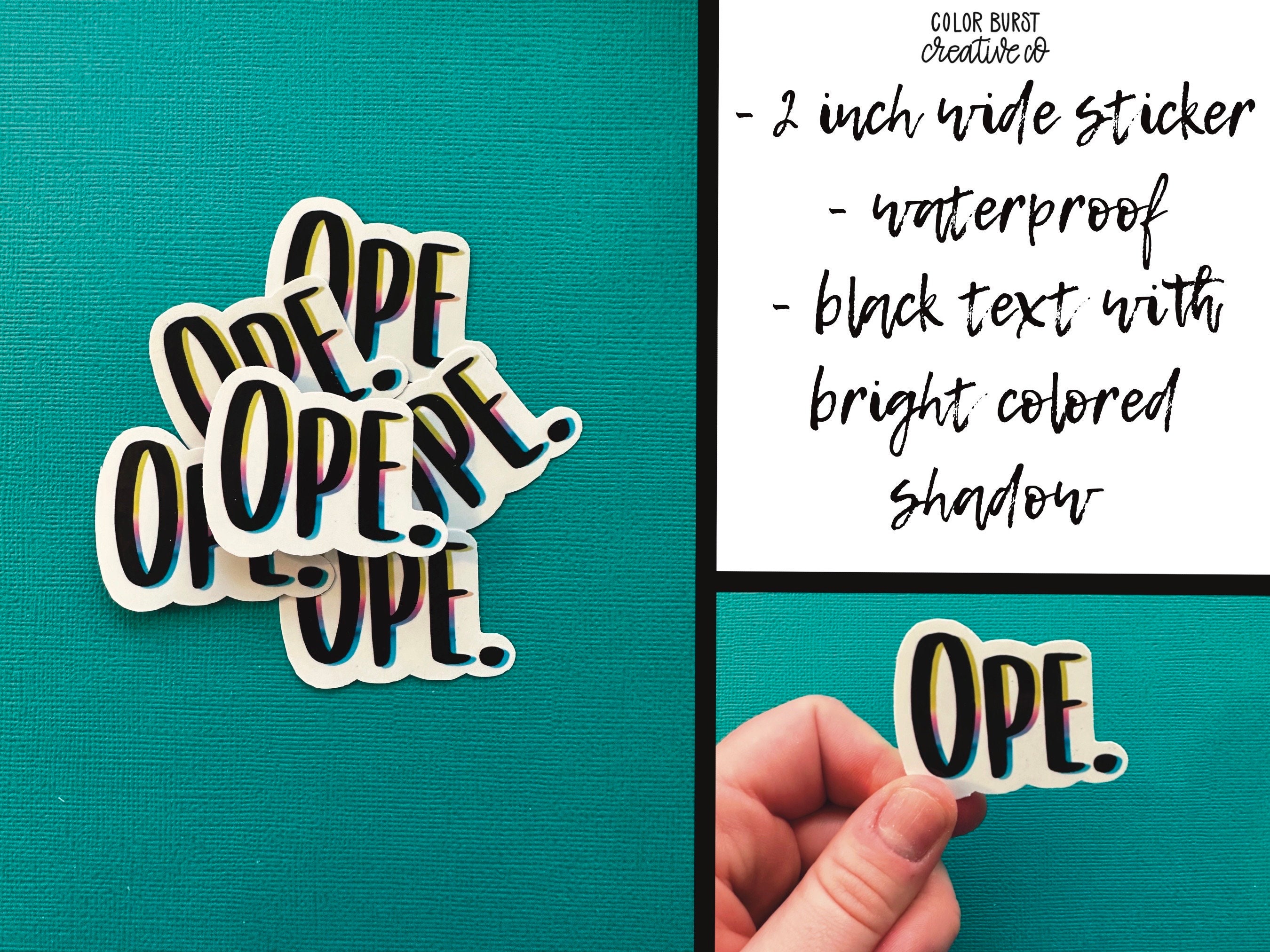 OPE. Sticker- Funny and Cute Sticker Featuring Midwest Phrase ...