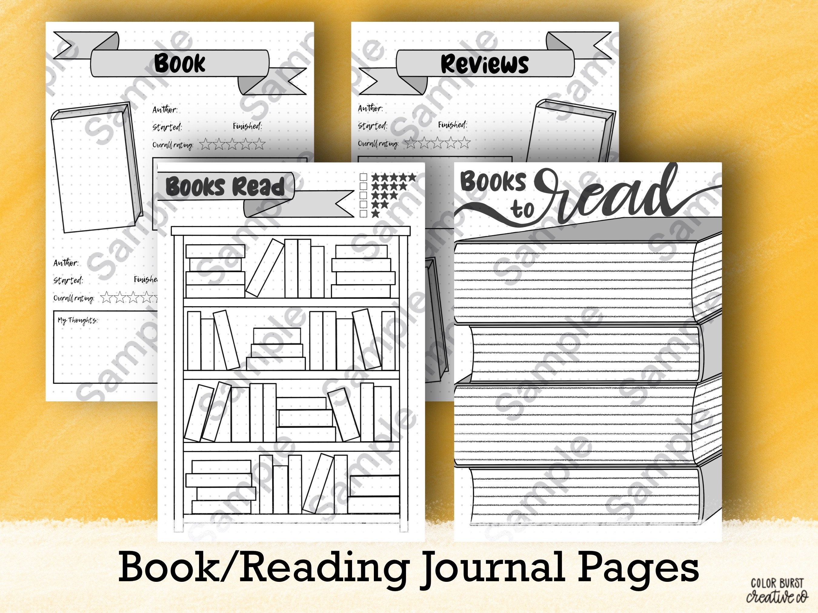 Book/reading Printable Journal Pages - Books Read, Books to Read, Book ...