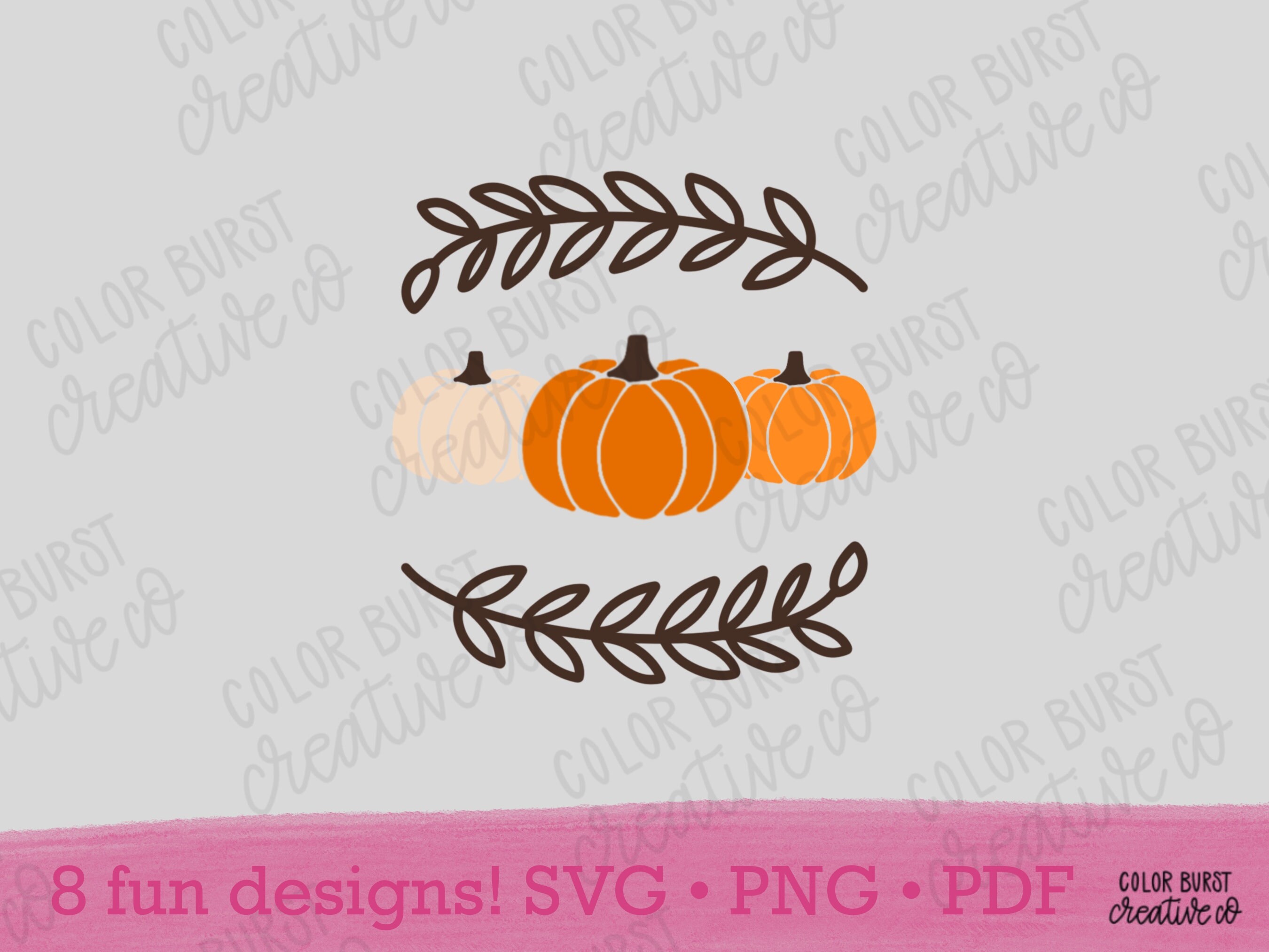 Pumpkin SVG Bundle 8 Cute Designs Happy Pumpkin Season - Etsy