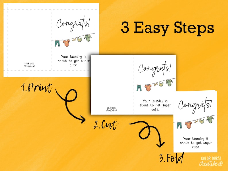 Fun Congrats Card Bundle! - Four 5"x7" Congratulations Cards - Digital ...