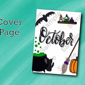 October Printable Journal Pages Halloween Theme Gratitude Log, Mood ...