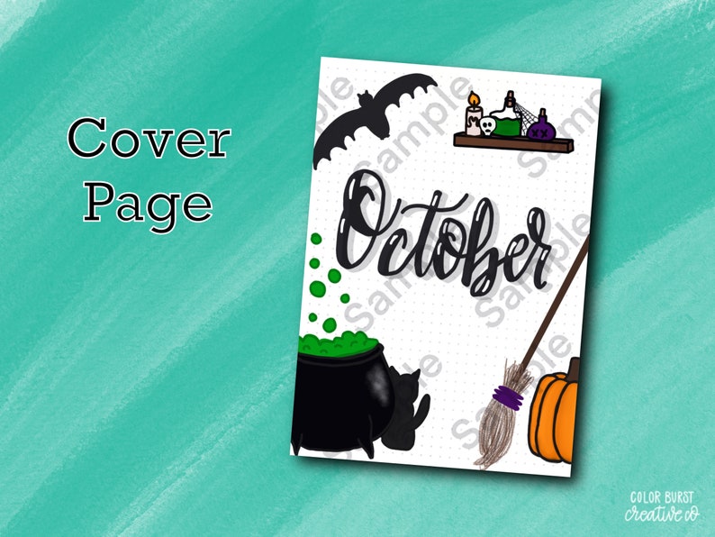 October Printable Journal Pages Halloween Theme Gratitude Log, Mood ...